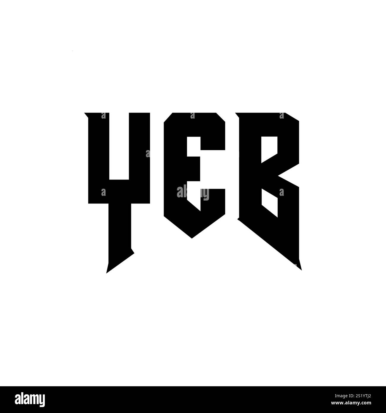 YEB letter logo design for technology company. YEB logo design black ...