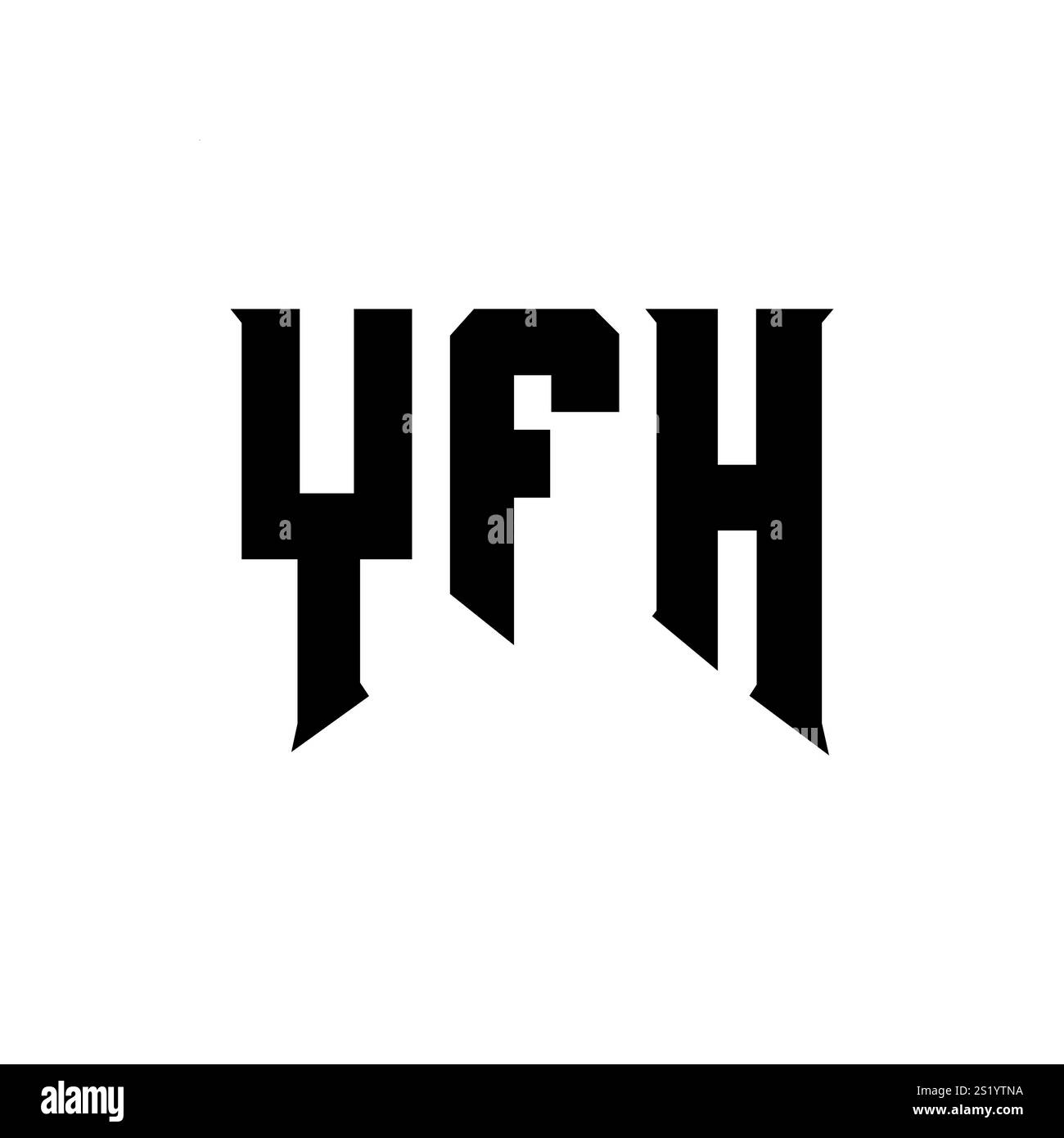 YFH letter logo design for technology company. YFH logo design black ...