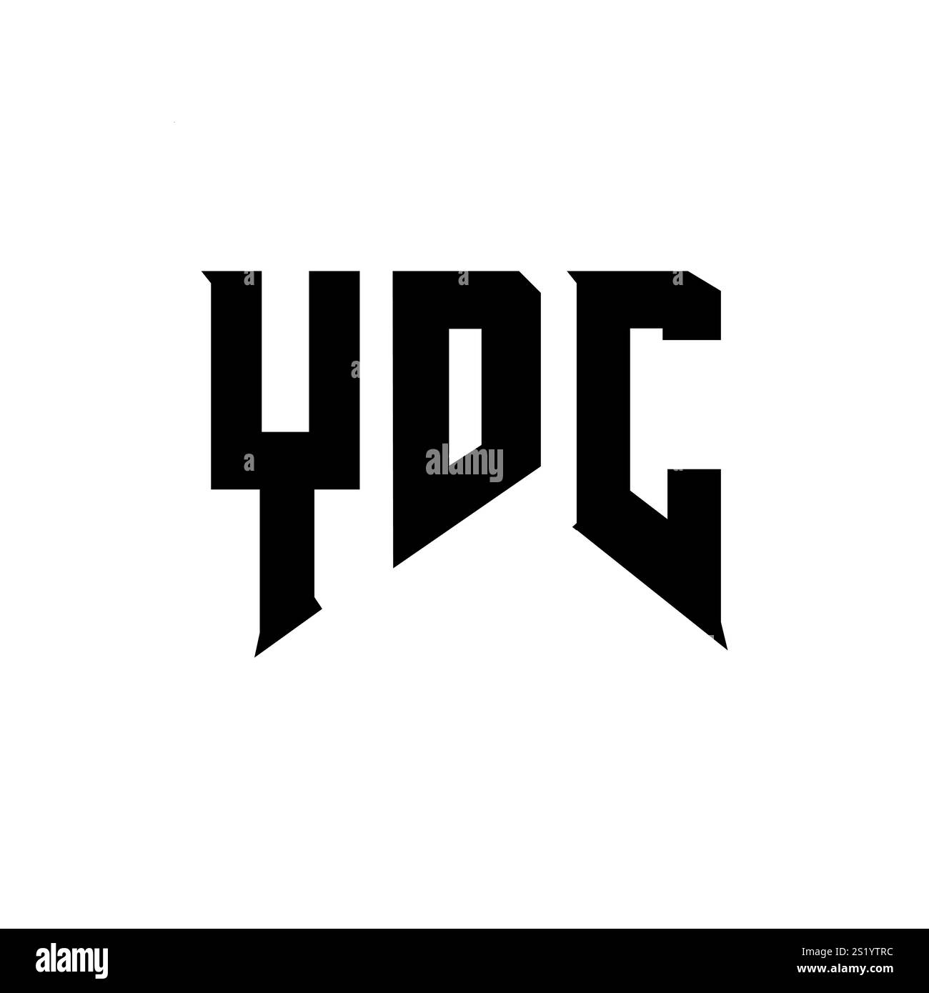 YDC letter logo design for technology company. YDC logo design black ...