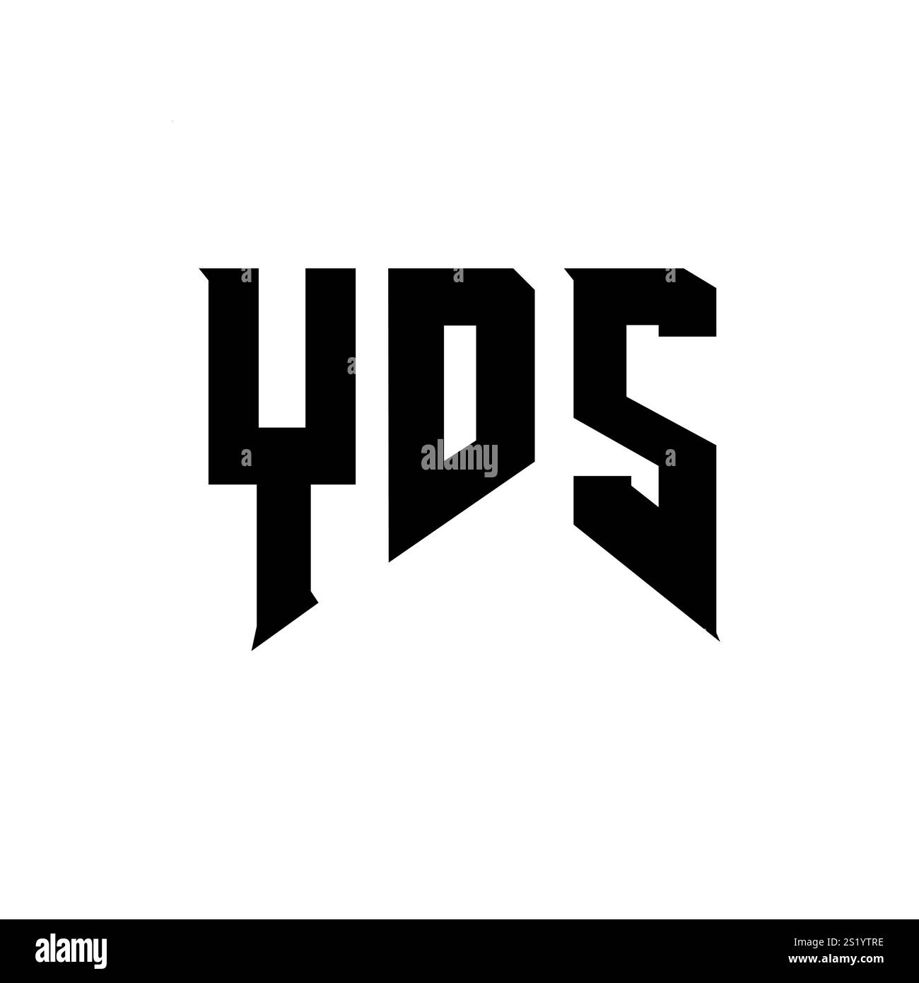 YDS letter logo design for technology company. YDS logo design black ...