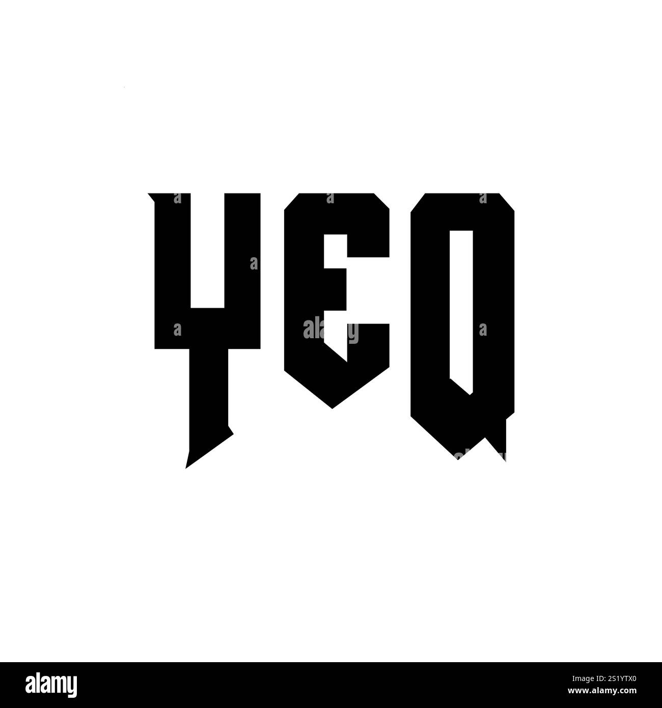 YEQ letter logo design for technology company. YEQ logo design black ...