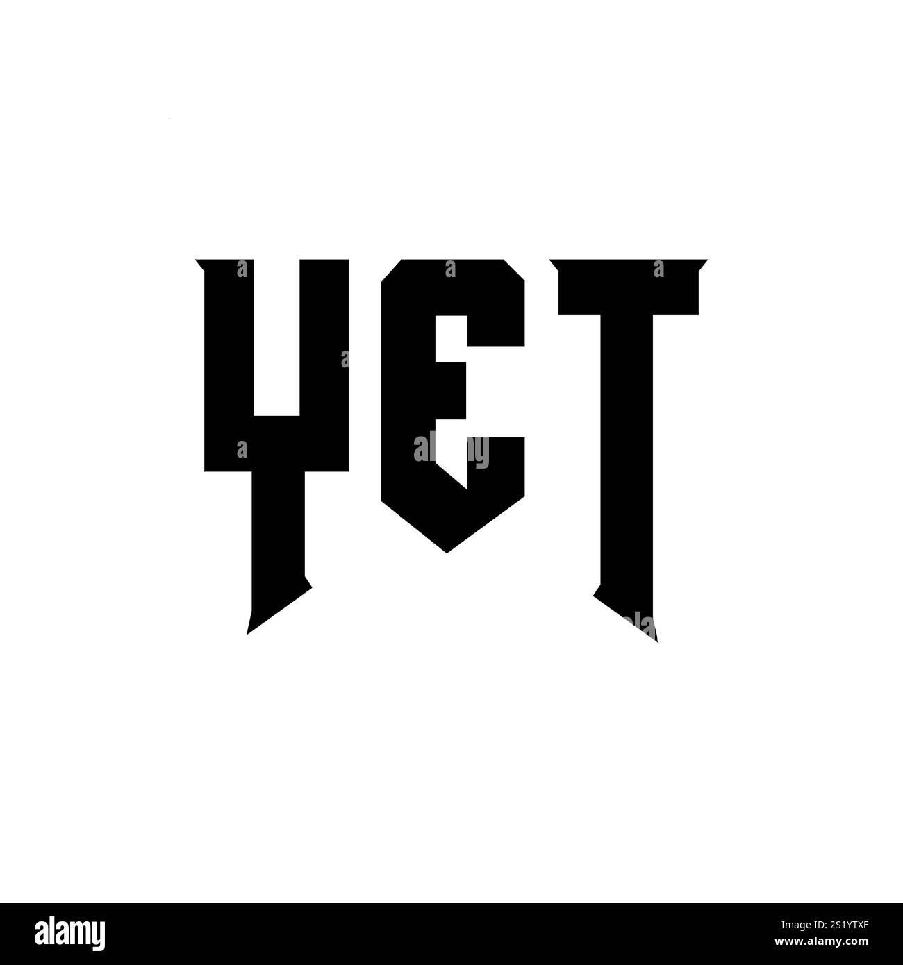 YET letter logo design for technology company. YET logo design black ...