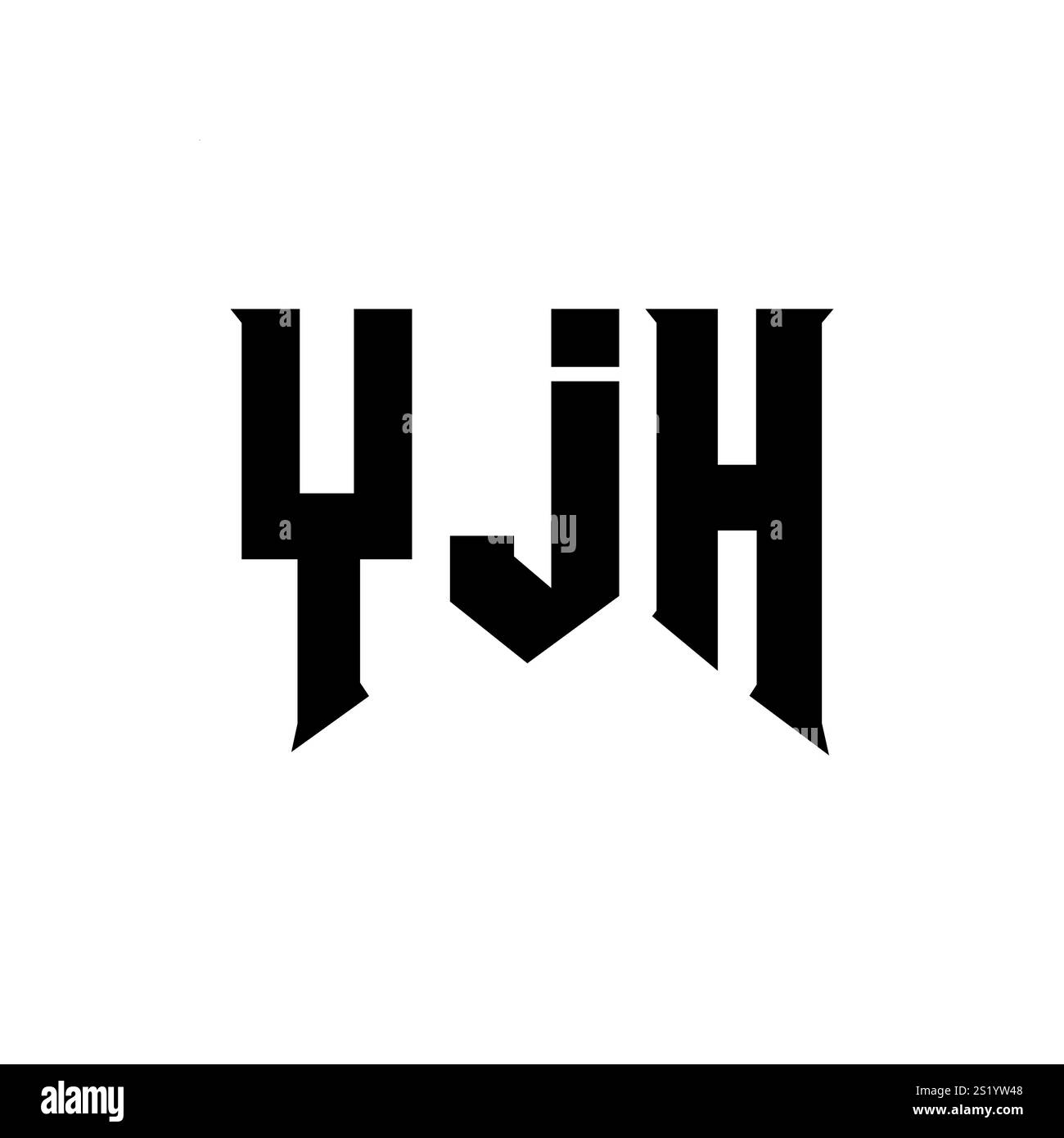 YJH letter logo design for technology company. YJH logo design black ...