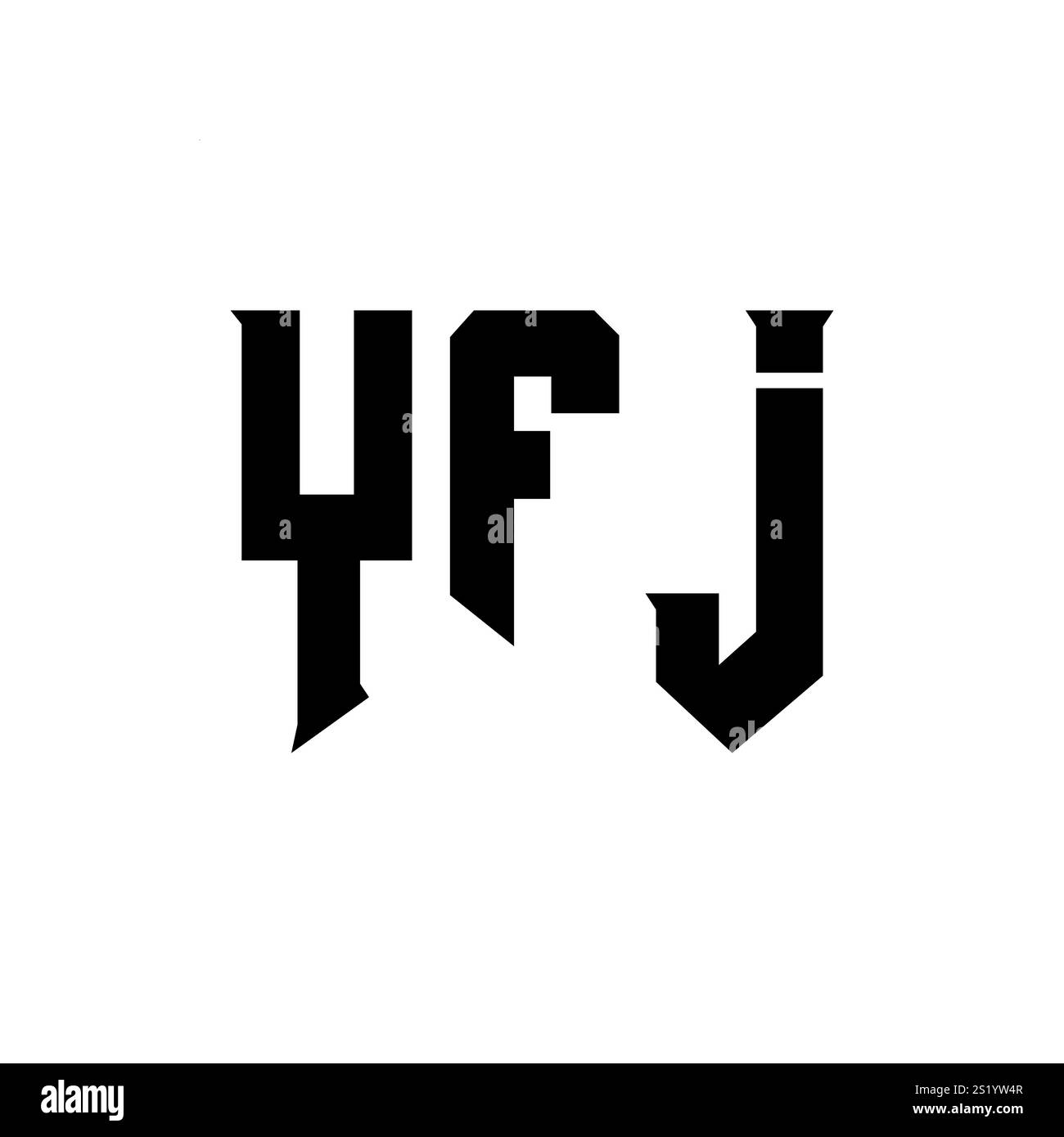 YFJ letter logo design for technology company. YFJ logo design black ...