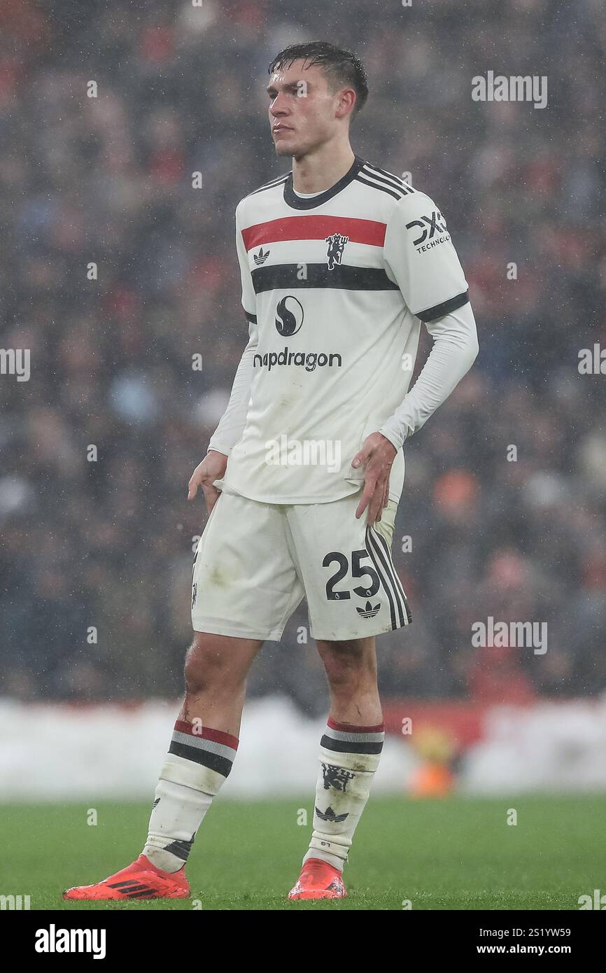 Manuel Ugarte of Manchester United during the Premier League match ...