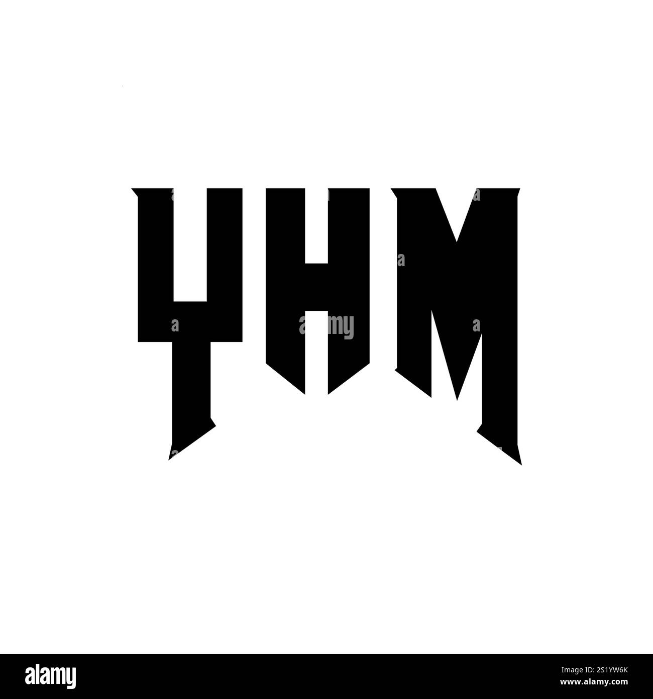 YHM letter logo design for technology company. YHM logo design black ...