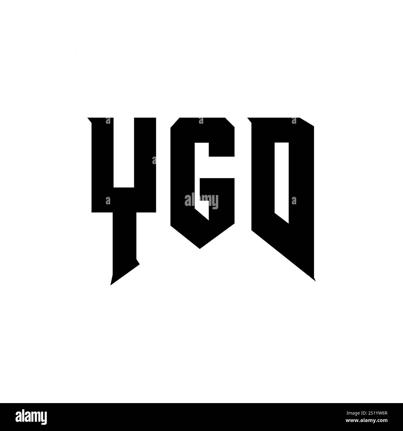 YGD letter logo design for technology company. YGD logo design black and white color combination ...