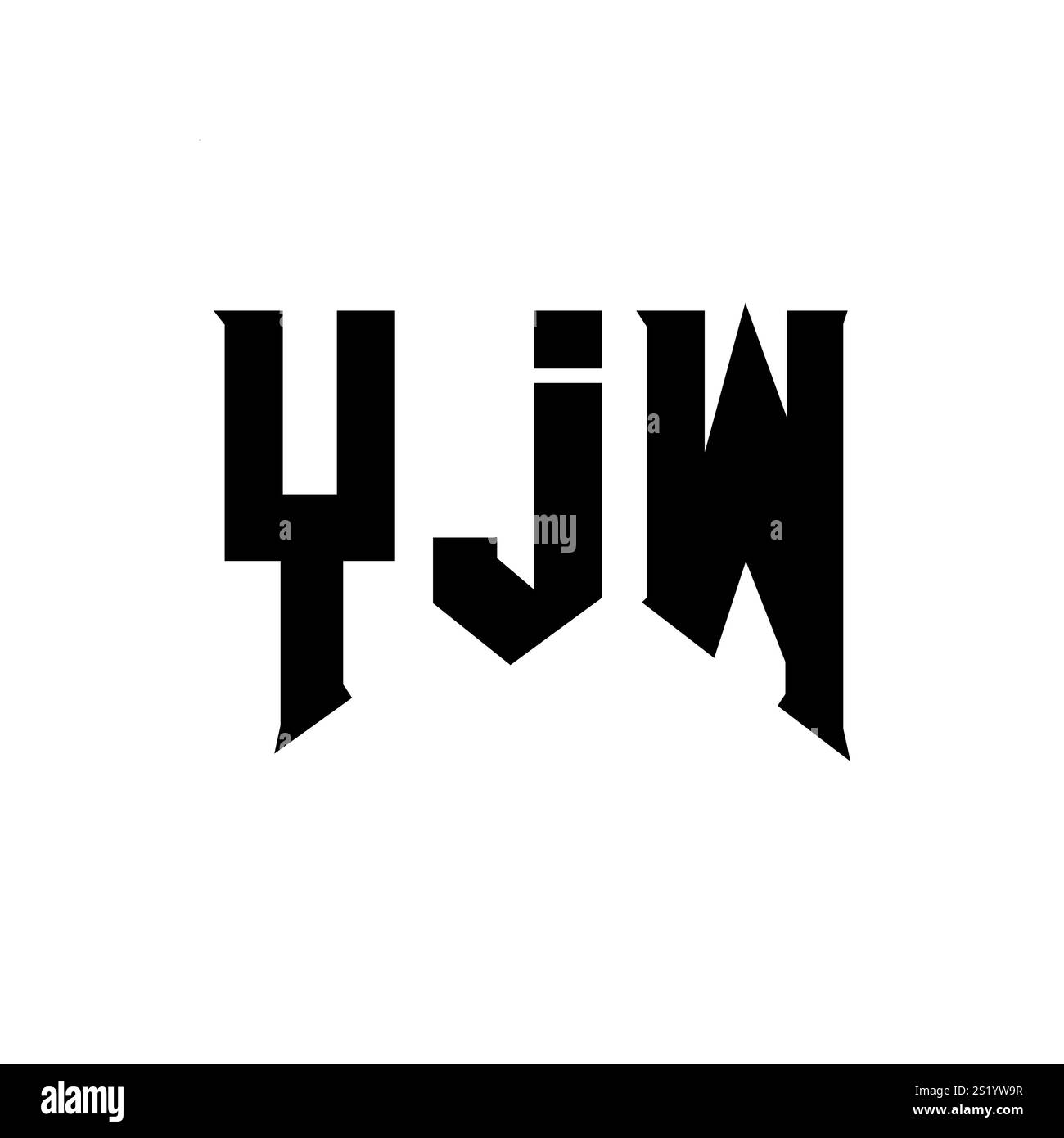 Yjw logo design hi-res stock photography and images - Alamy