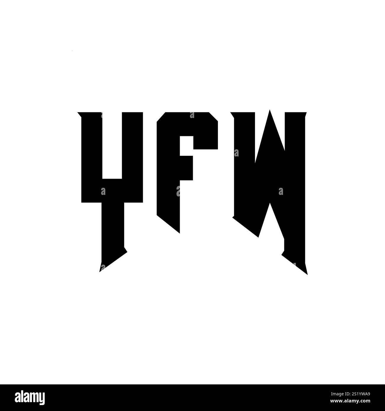 YFW letter logo design for technology company. YFW logo design black ...