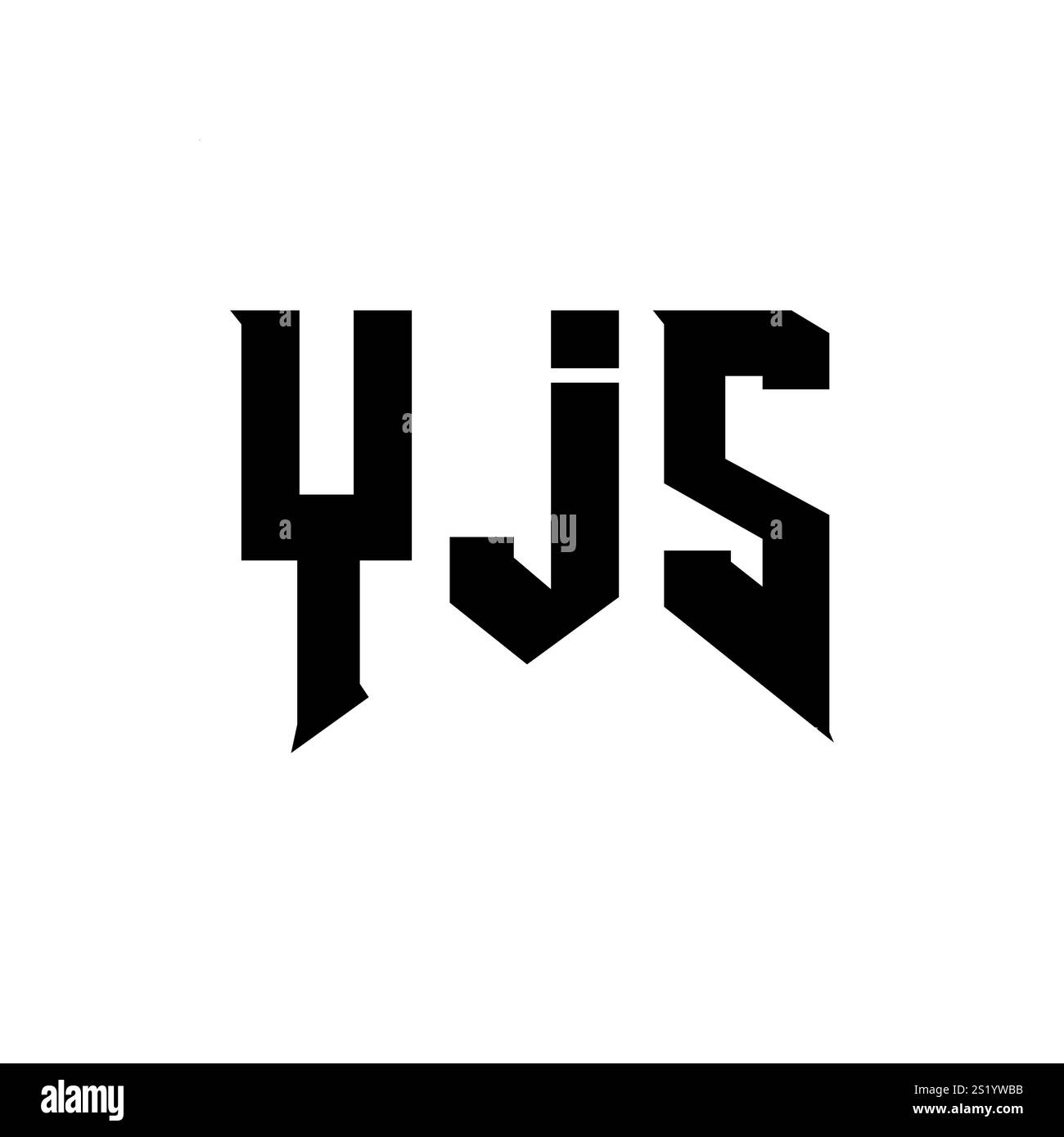 YJS letter logo design for technology company. YJS logo design black and white color combination ...