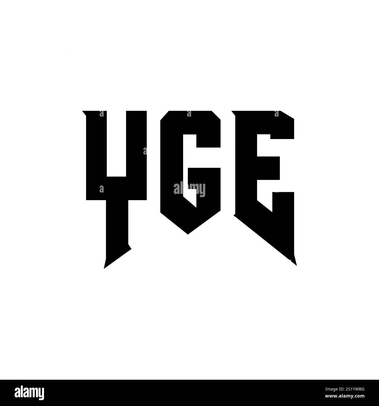 YGE letter logo design for technology company. YGE logo design black ...