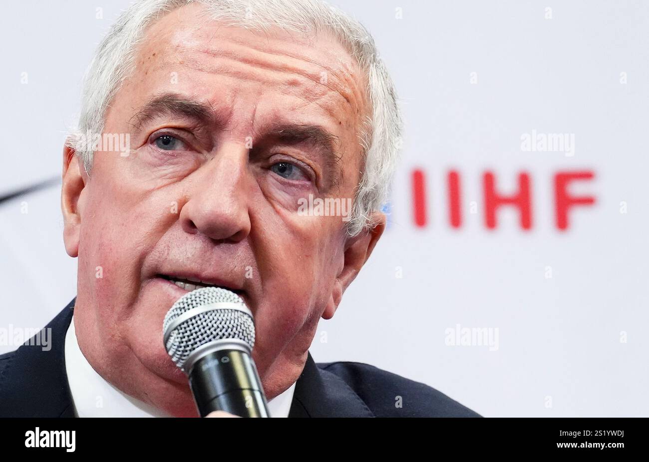 Ottawa, Can. 05th Jan, 2025. IIHF President Luc Tardif takes part in a ...