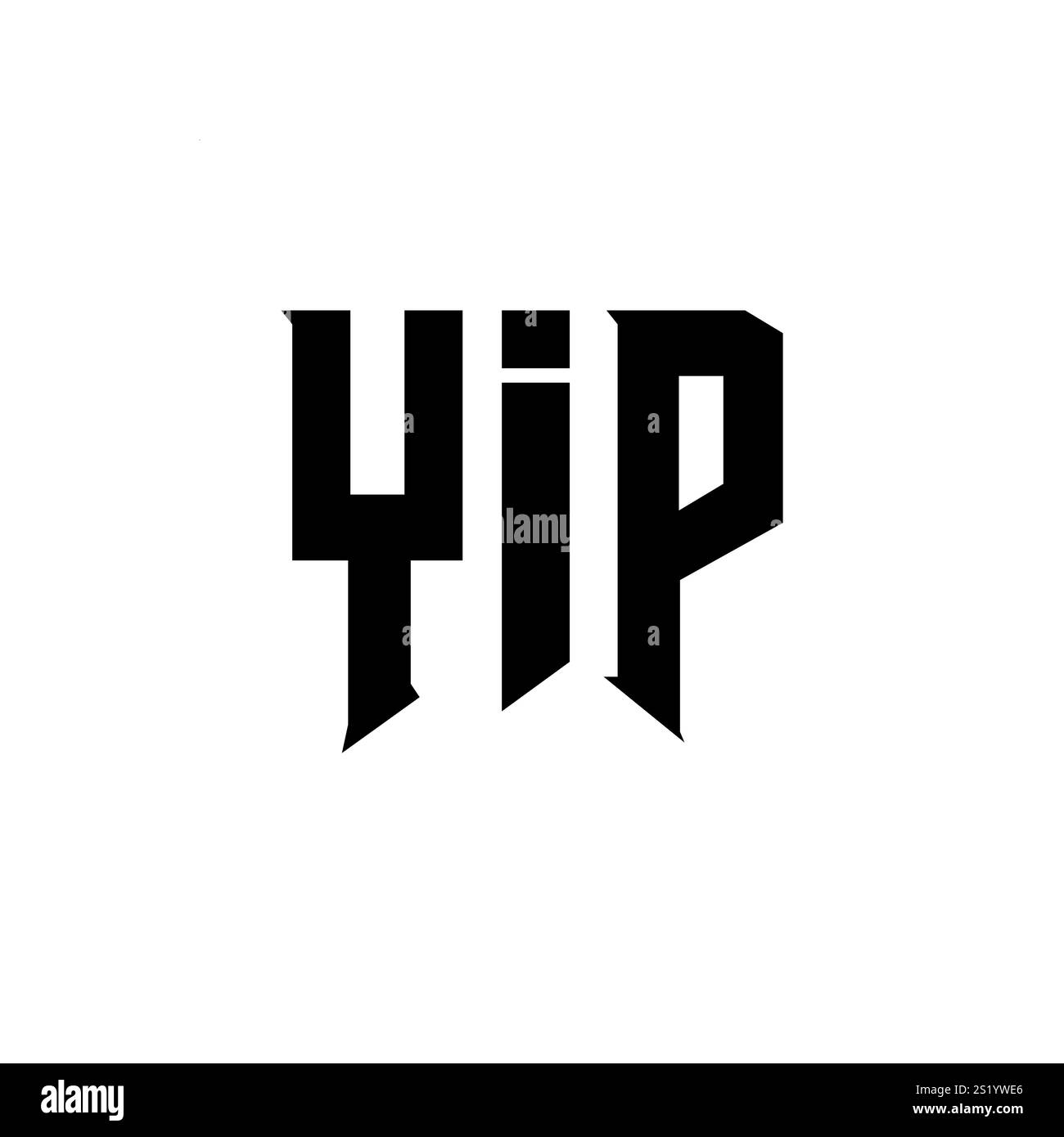 YIP letter logo design for technology company. YIP logo design black ...
