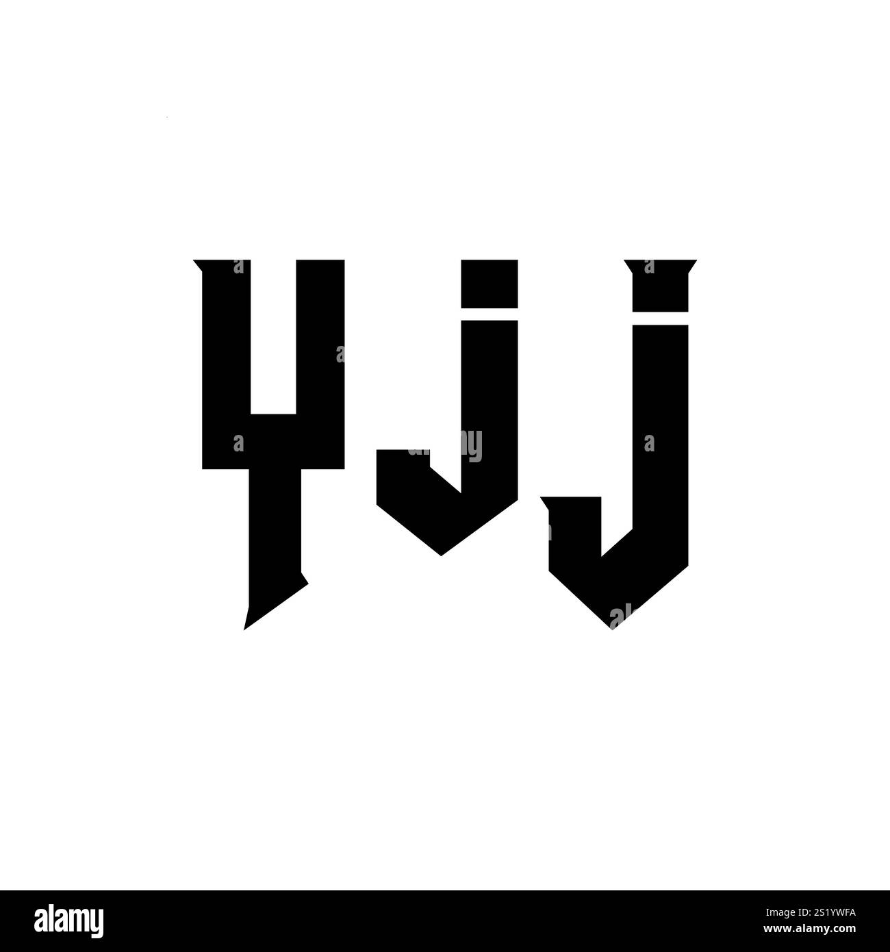 YJJ letter logo design for technology company. YJJ logo design black and white color combination ...