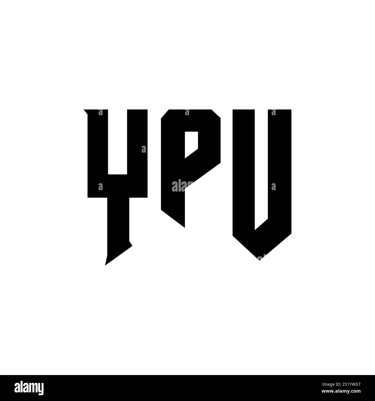 YPU letter logo design for technology company. YPU logo design black ...