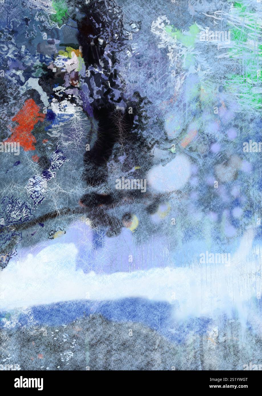 Frost fall. Daily abstract. Digital painting. Abstract art. Paintings ...