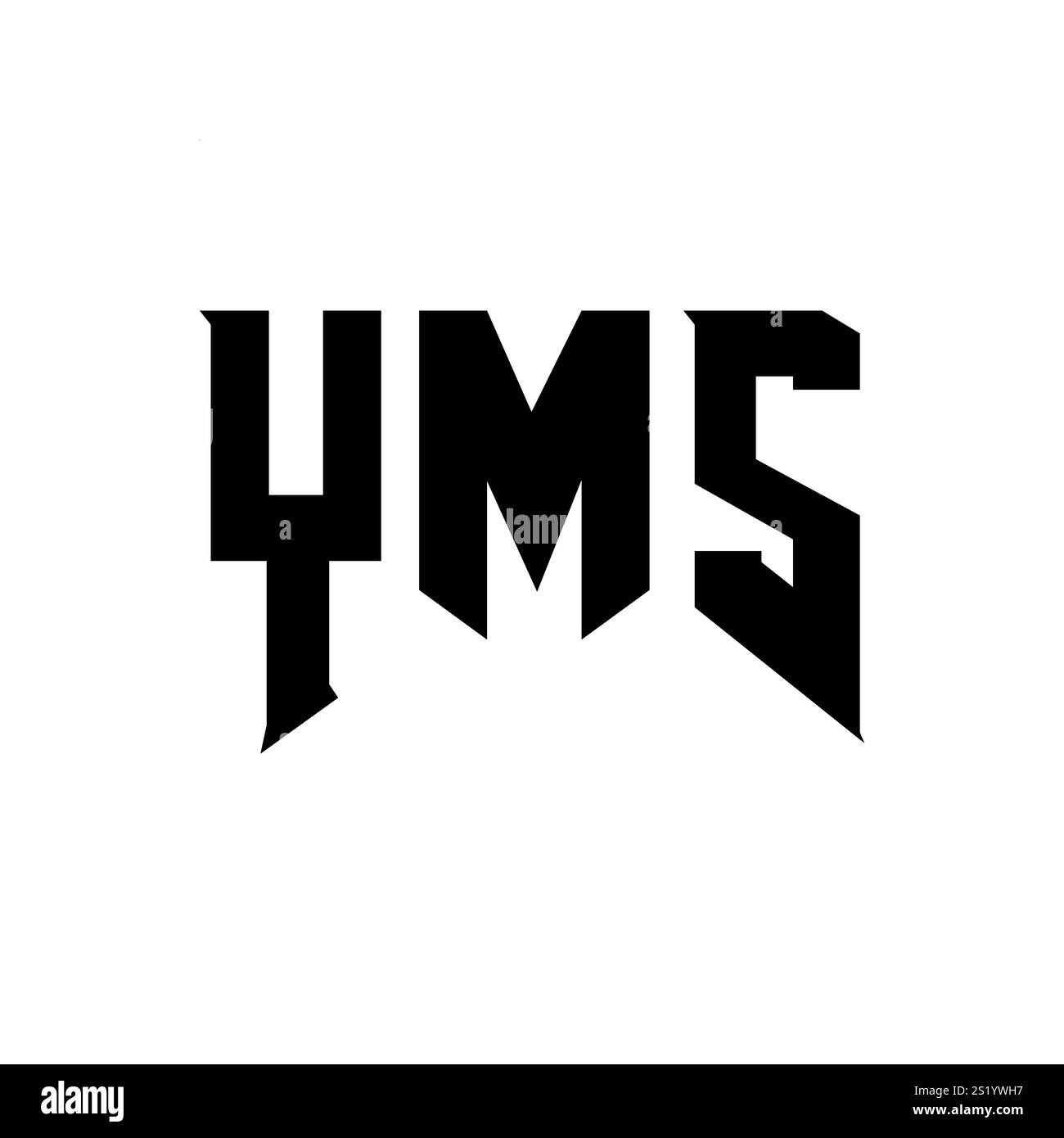 YMS letter logo design for technology company. YMS logo design black and white color combination ...