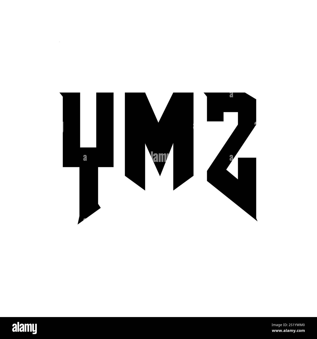 YMZ letter logo design for technology company. YMZ logo design black ...