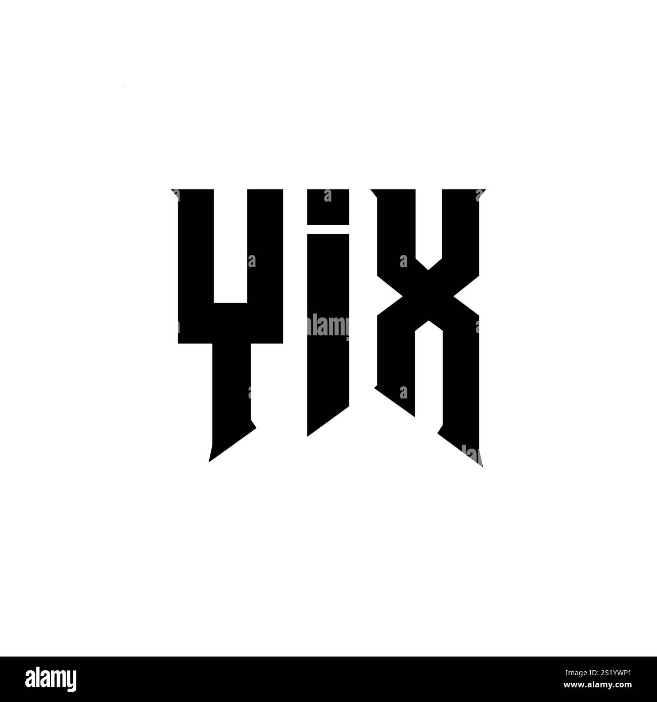 YIX letter logo design for technology company. YIX logo design black and white color combination ...