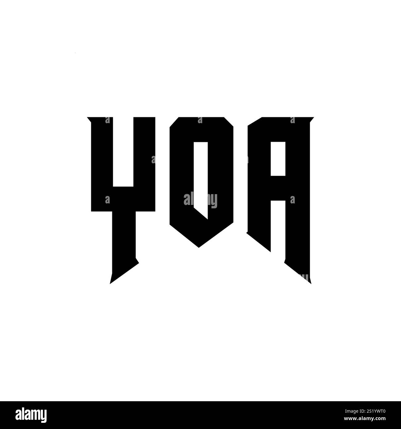 YOA letter logo design for technology company. YOA logo design black ...