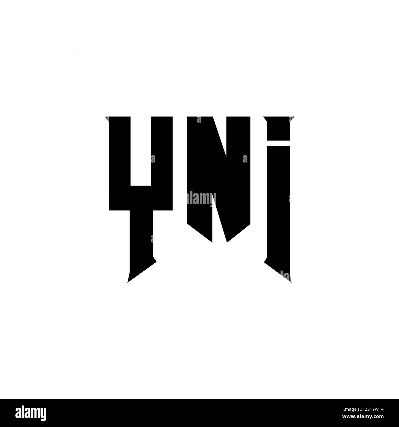 YNI letter logo design for technology company. YNI logo design black ...