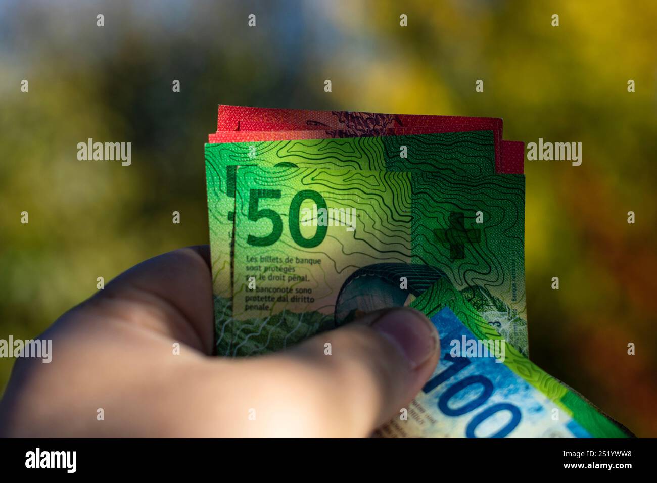 Swiss franc Currency Banknote. CHF Money Currency Stock Photo - Alamy