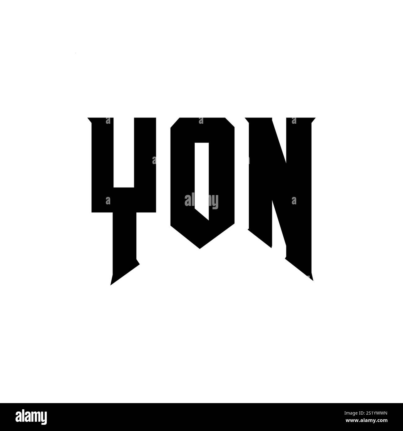 YON letter logo design for technology company. YON logo design black ...