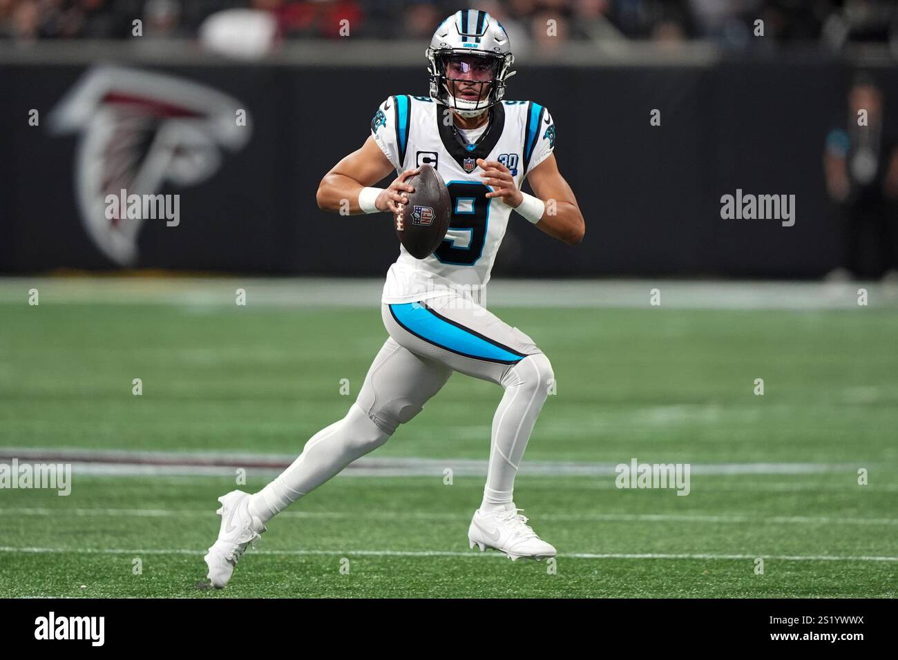 Carolina Panthers quarterback Bryce Young looks to pass against the ...