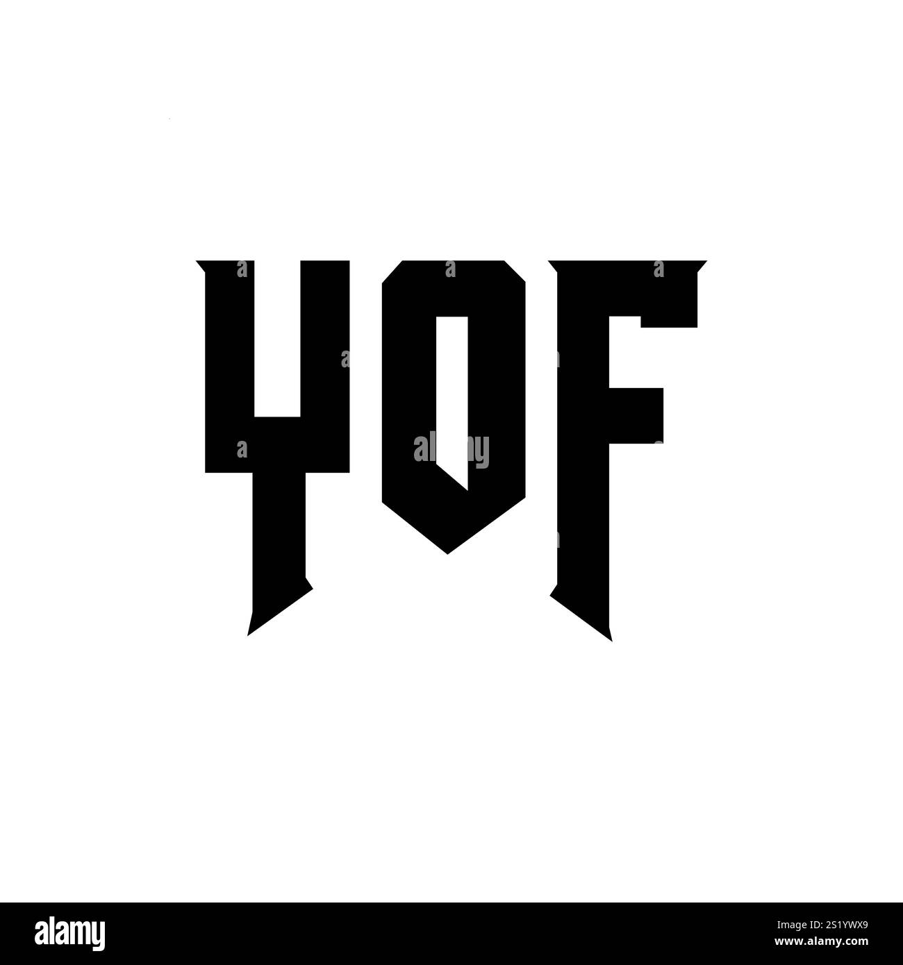 YOF letter logo design for technology company. YOF logo design black ...
