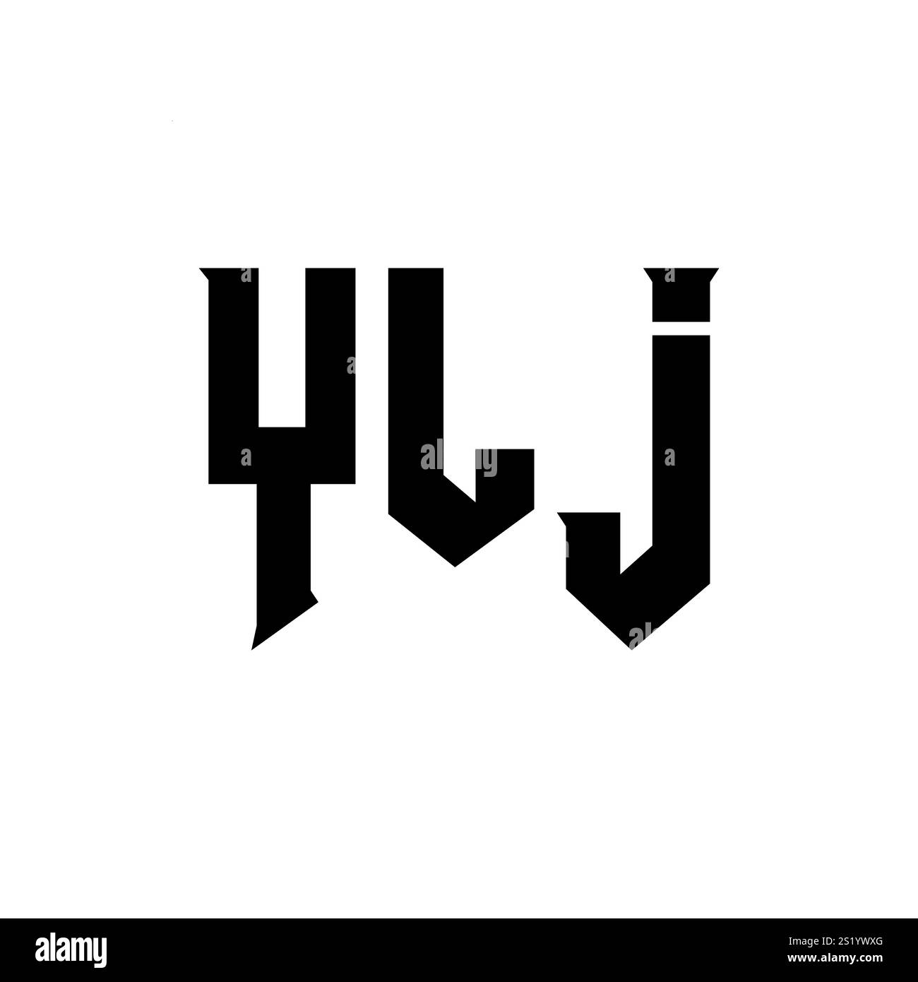 YLJ letter logo design for technology company. YLJ logo design black ...