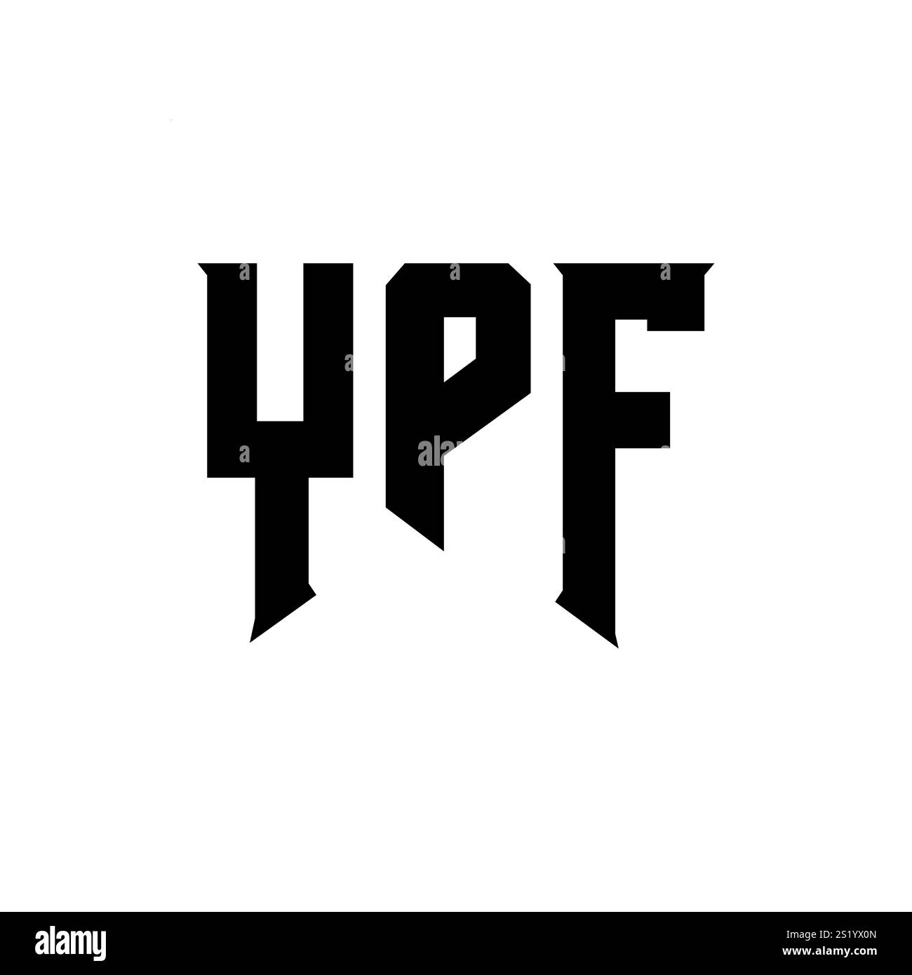 YPF letter logo design for technology company. YPF logo design black ...