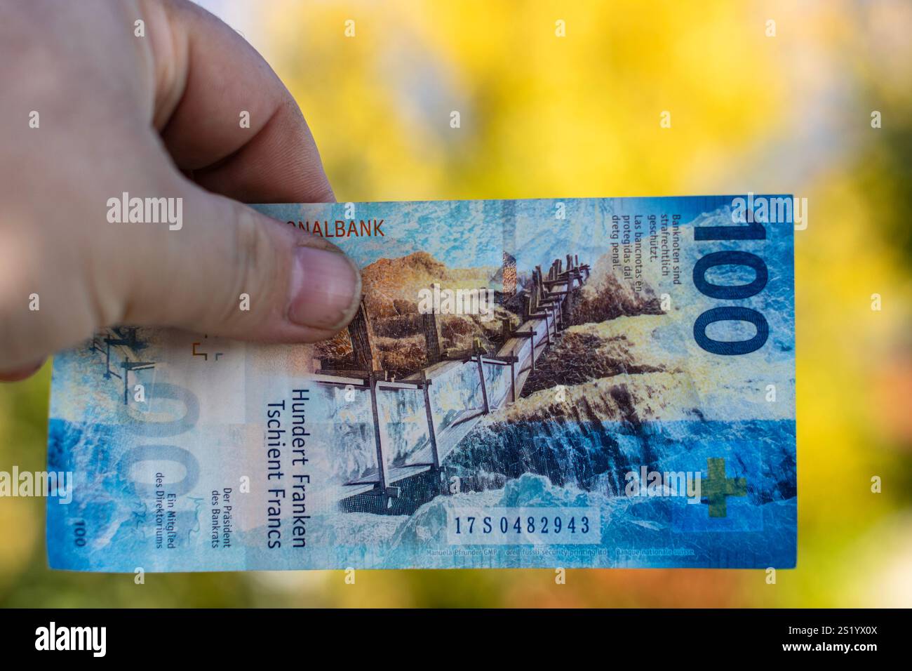 Swiss franc Currency Banknote. CHF Money Currency Stock Photo - Alamy