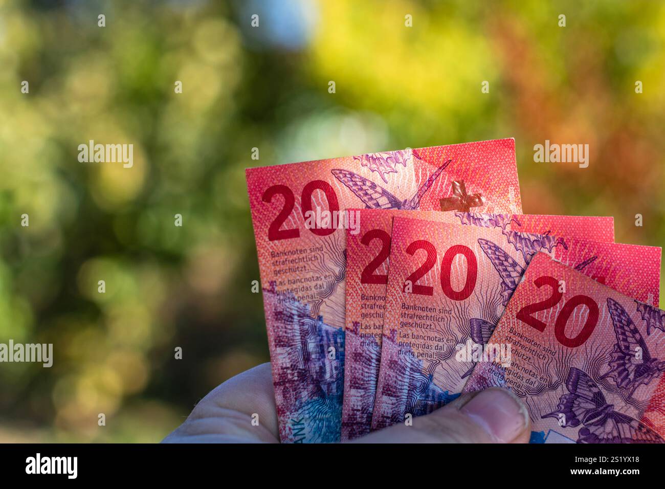 Swiss franc Currency Banknote. CHF Money Currency Stock Photo - Alamy