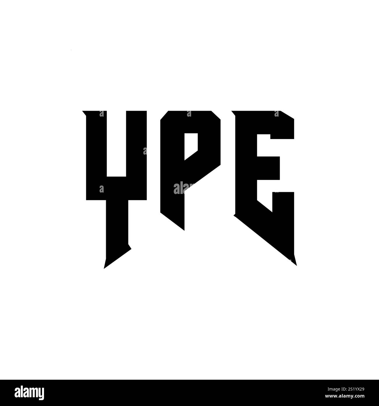YPE letter logo design for technology company. YPE logo design black ...