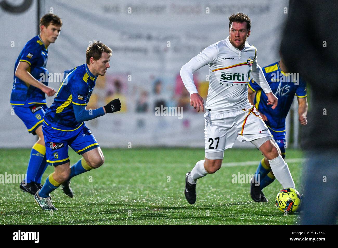 Wetteren, Belgium. 04th Jan, 2025. Joye Davy (27) of RFC Wetteren pictured during a friendly ...