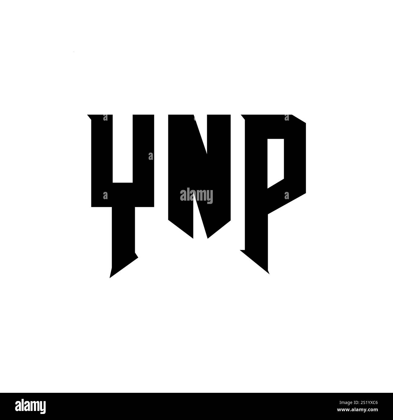 YNP letter logo design for technology company. YNP logo design black ...