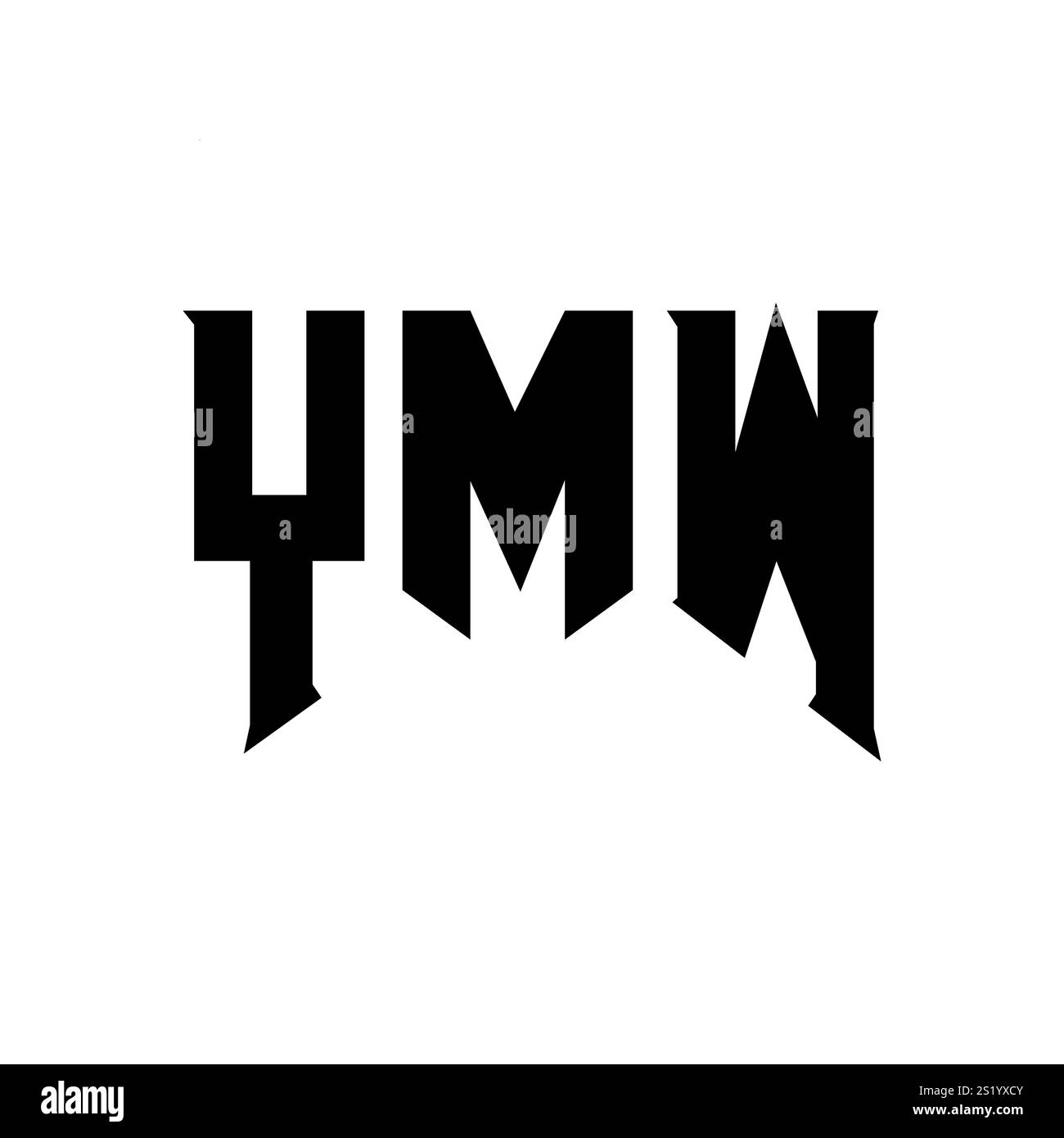 YMW letter logo design for technology company. YMW logo design black ...