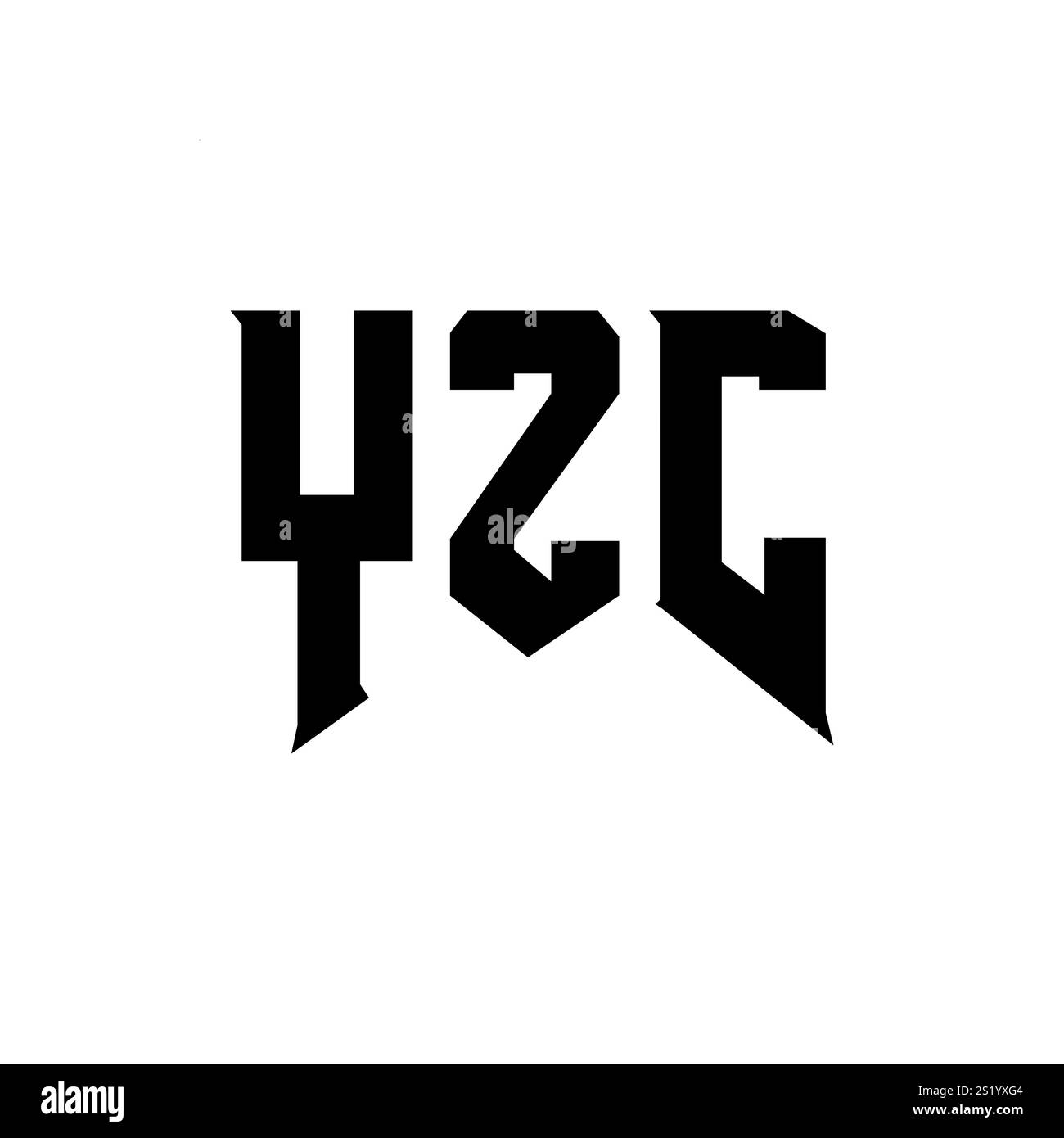 YZC letter logo design for technology company. YZC logo design black ...