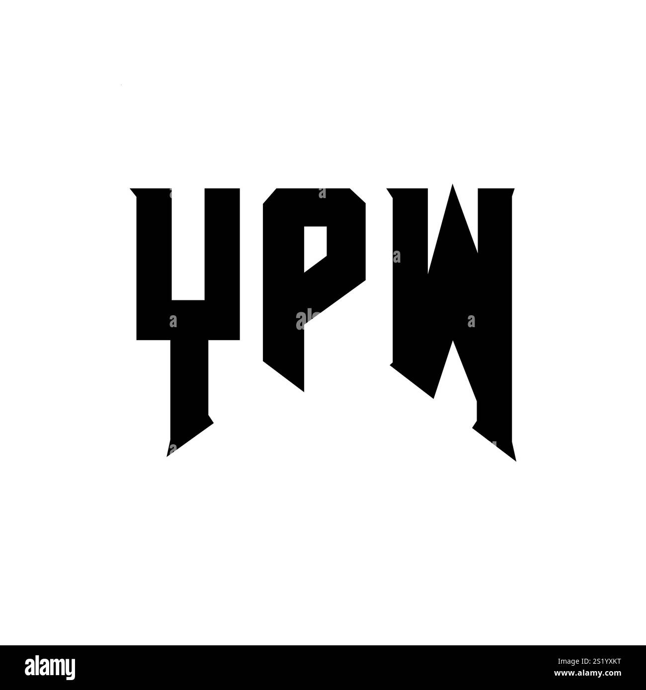 YPW letter logo design for technology company. YPW logo design black ...