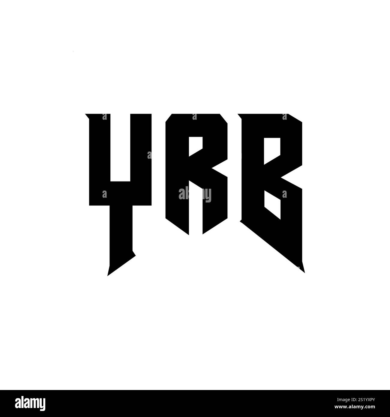 YRB letter logo design for technology company. YRB logo design black ...