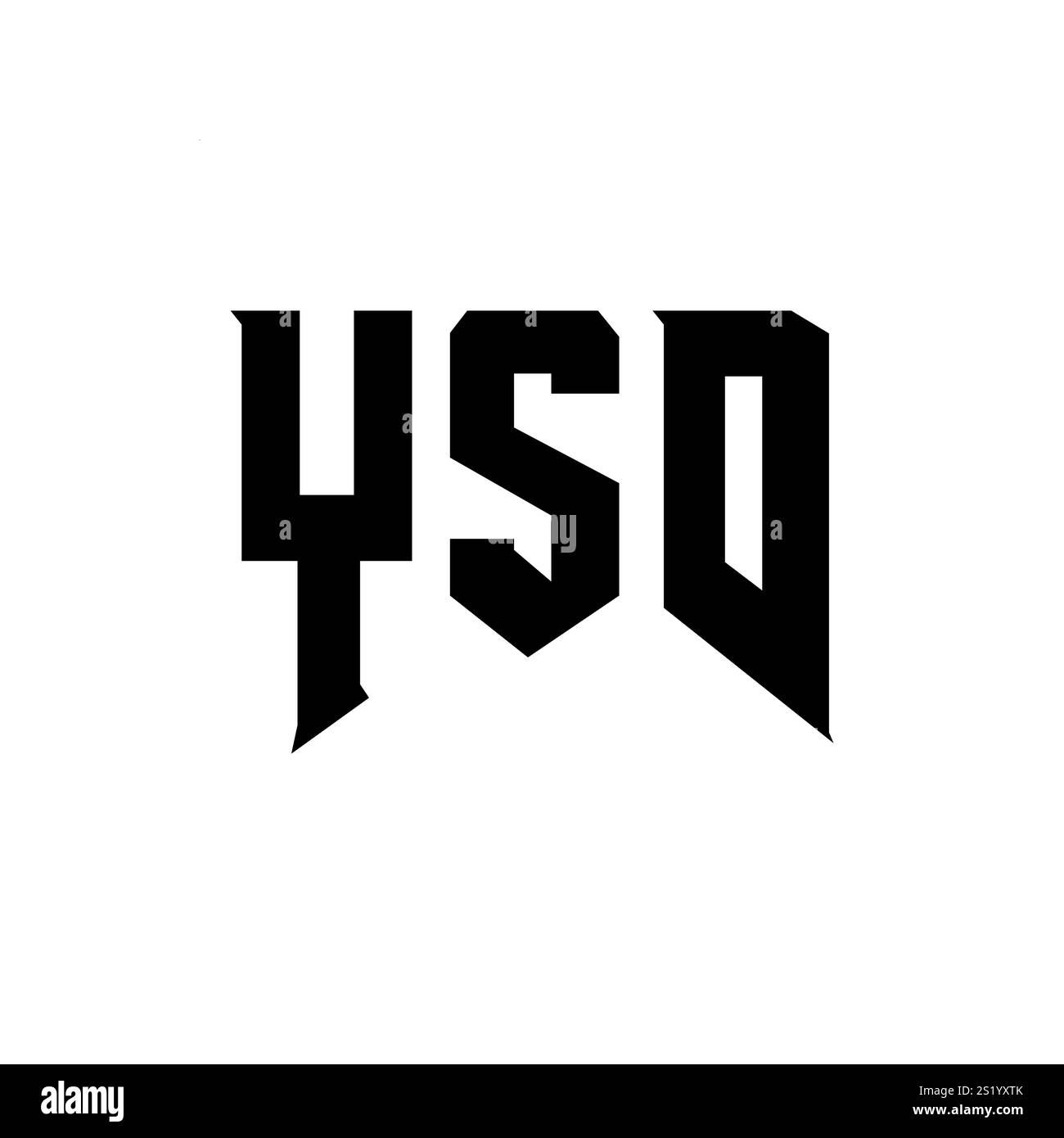 YSD letter logo design for technology company. YSD logo design black and white color combination ...