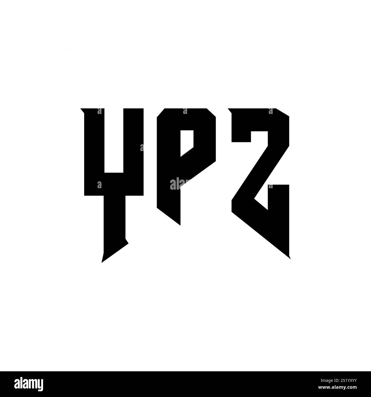 YPZ letter logo design for technology company. YPZ logo design black ...