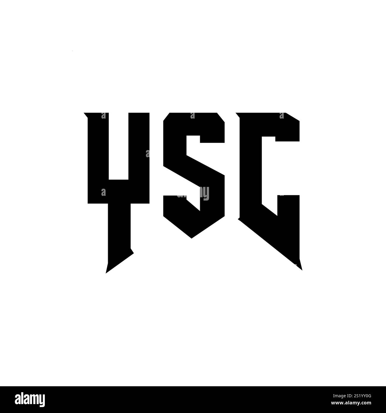 YSC letter logo design for technology company. YSC logo design black ...