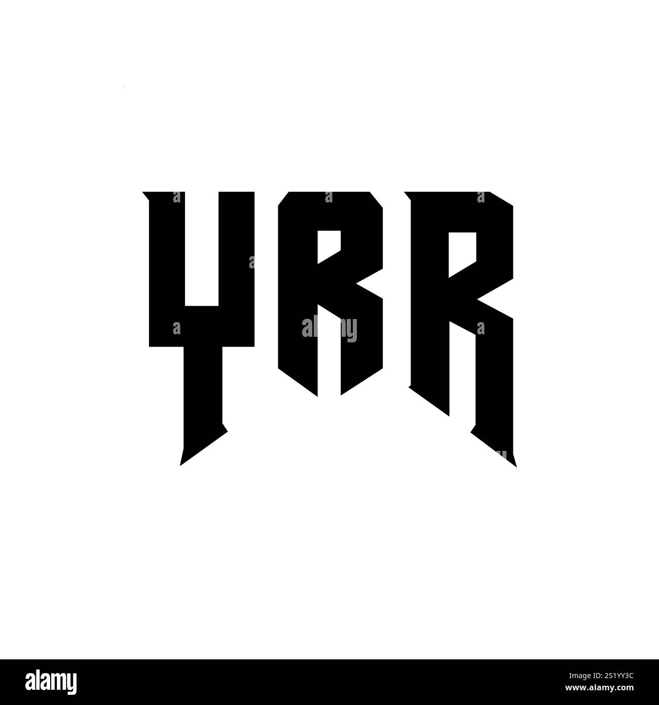YRR letter logo design for technology company. YRR logo design black ...