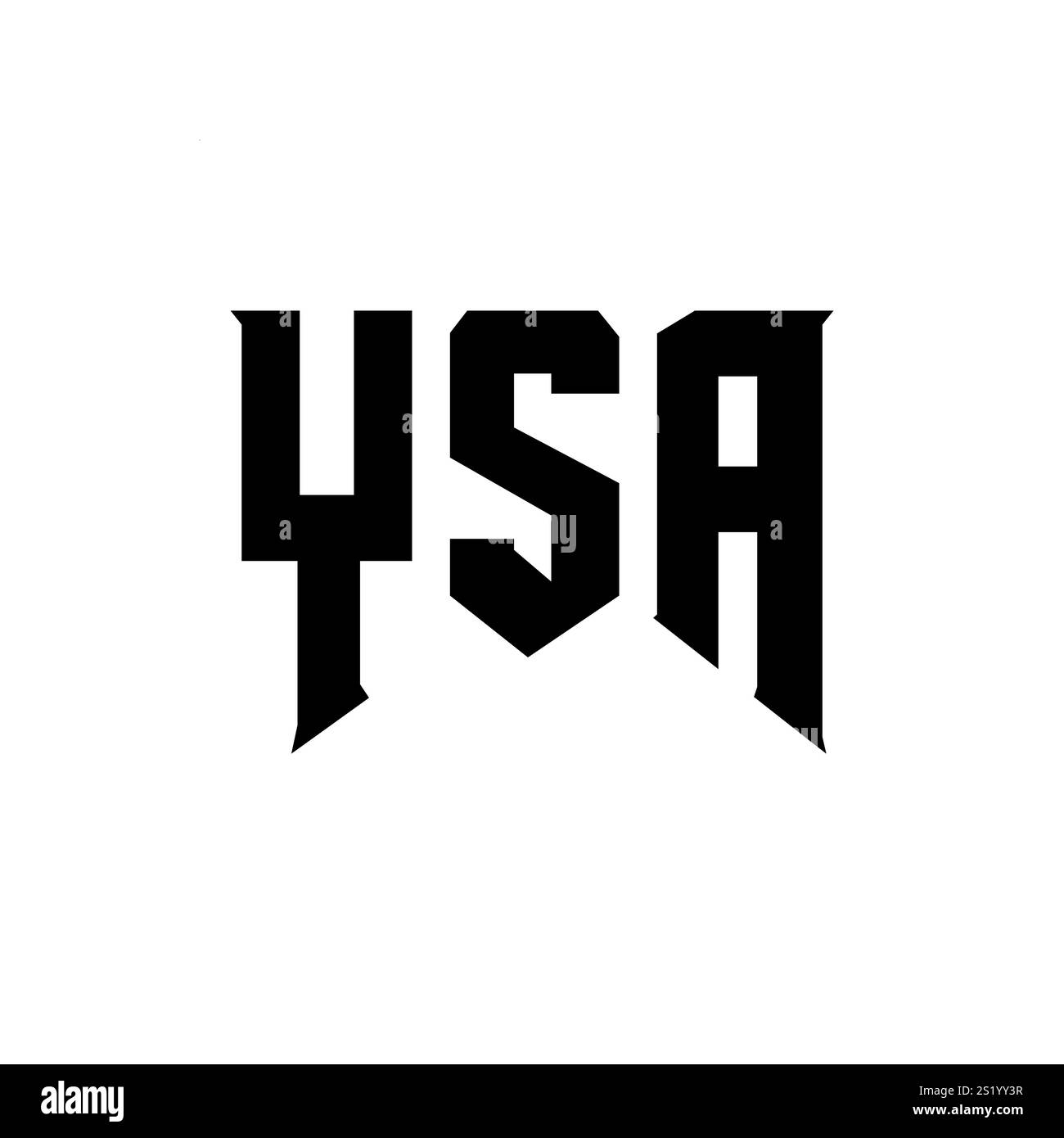 YSA letter logo design for technology company. YSA logo design black ...