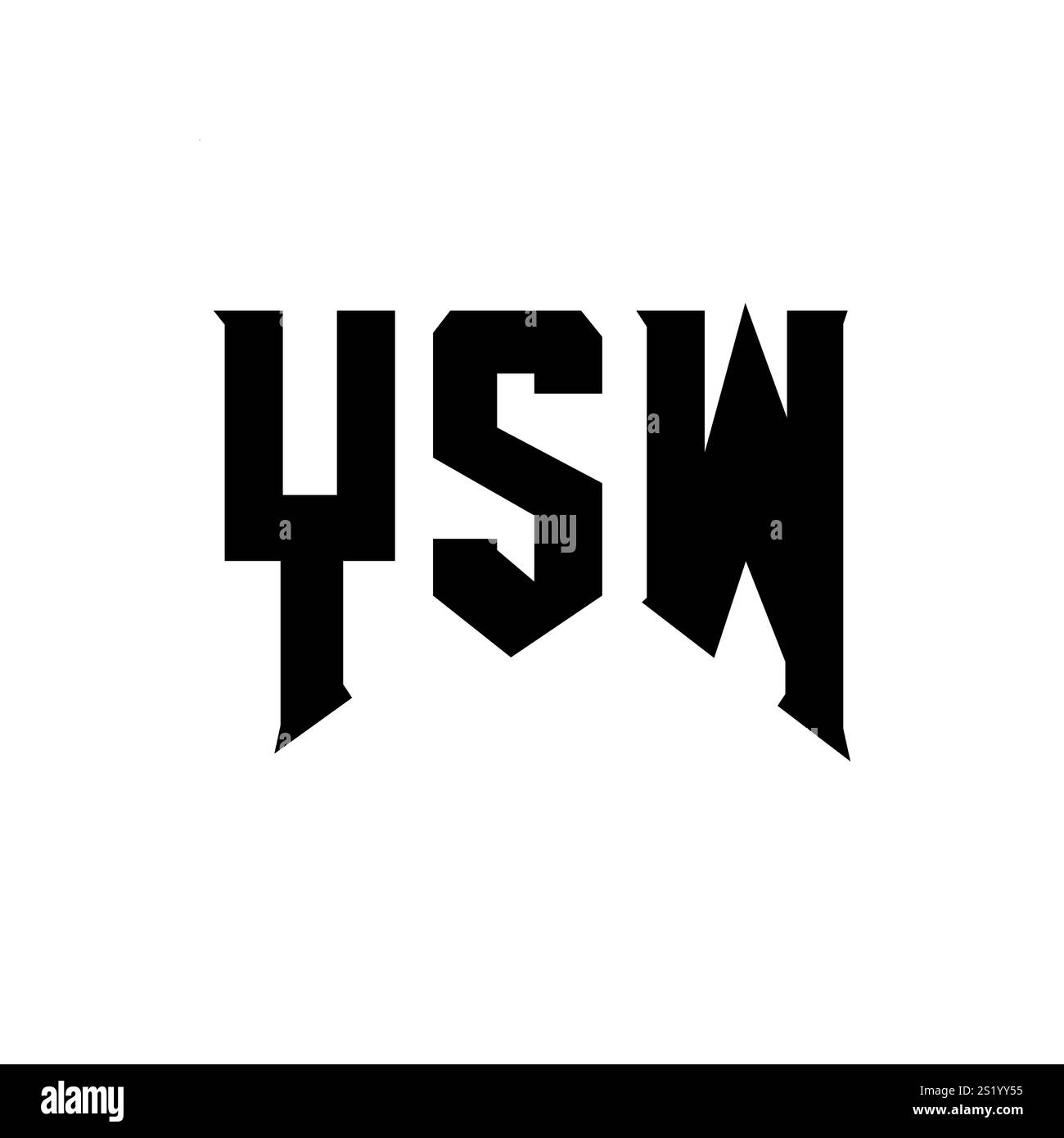 YSW letter logo design for technology company. YSW logo design black ...
