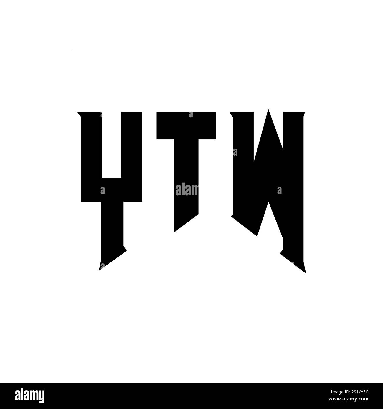 YTW letter logo design for technology company. YTW logo design black ...