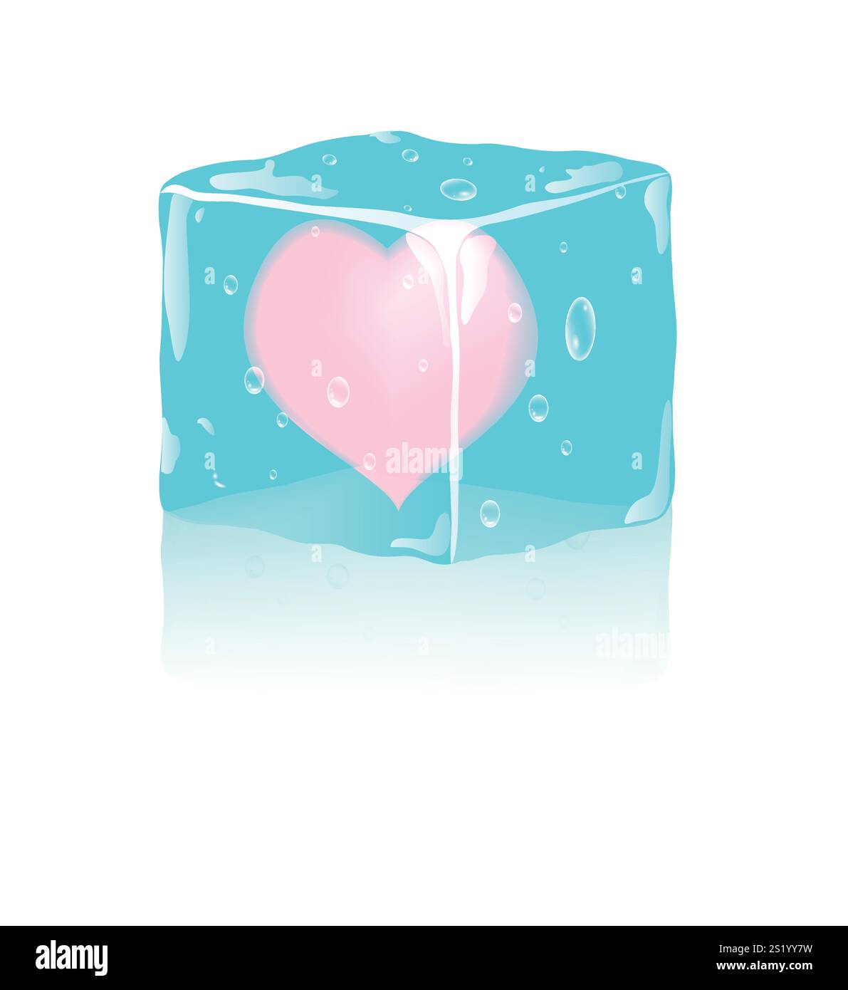 Frozen heart inside the cube Stock Vector Image & Art - Alamy