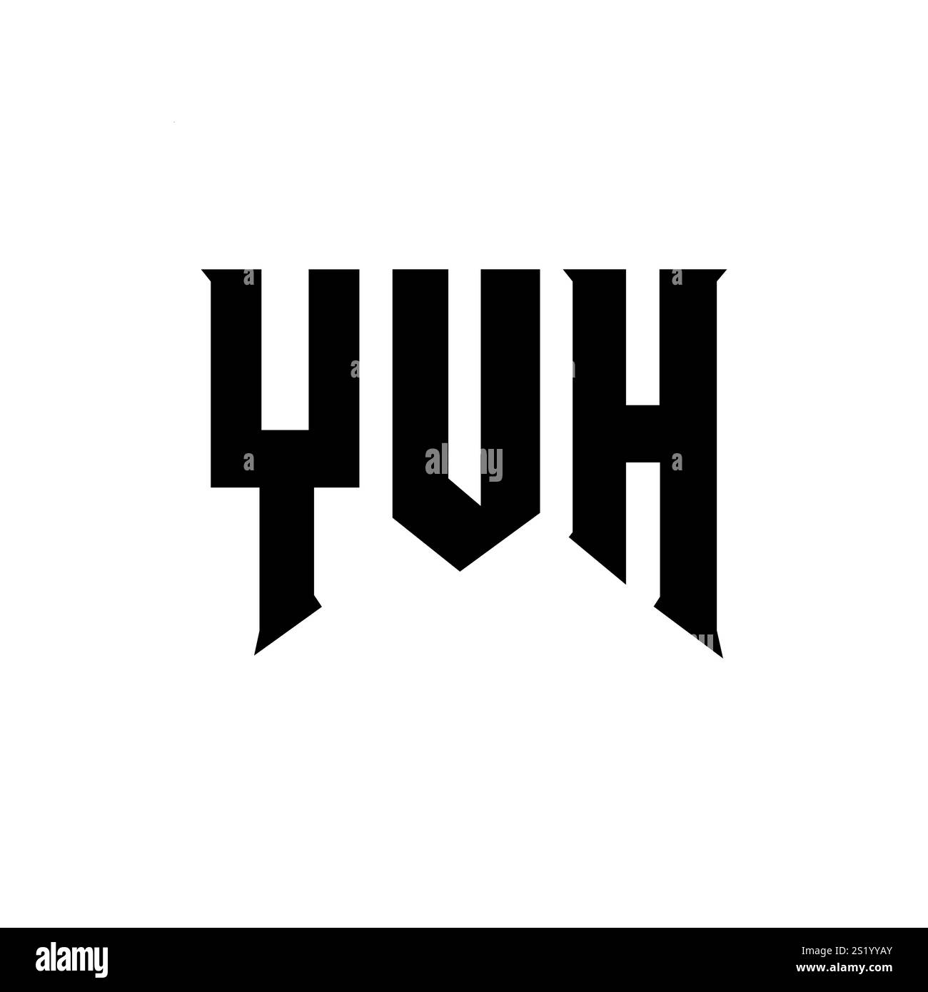 YUH letter logo design for technology company. YUH logo design black ...