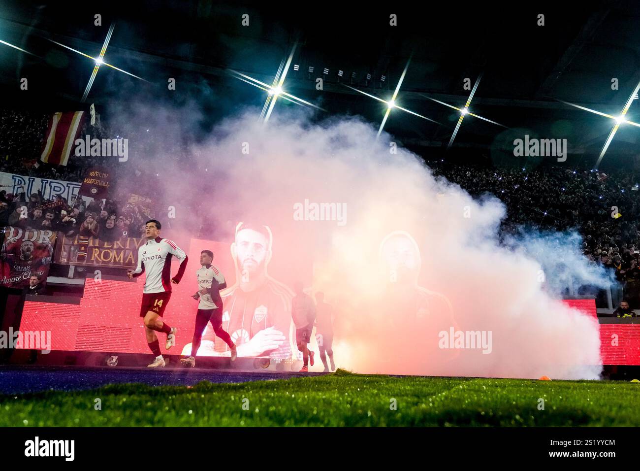 Rome, Italy. 05th Jan, 2025. Playera of AS Roa take the field. during ...
